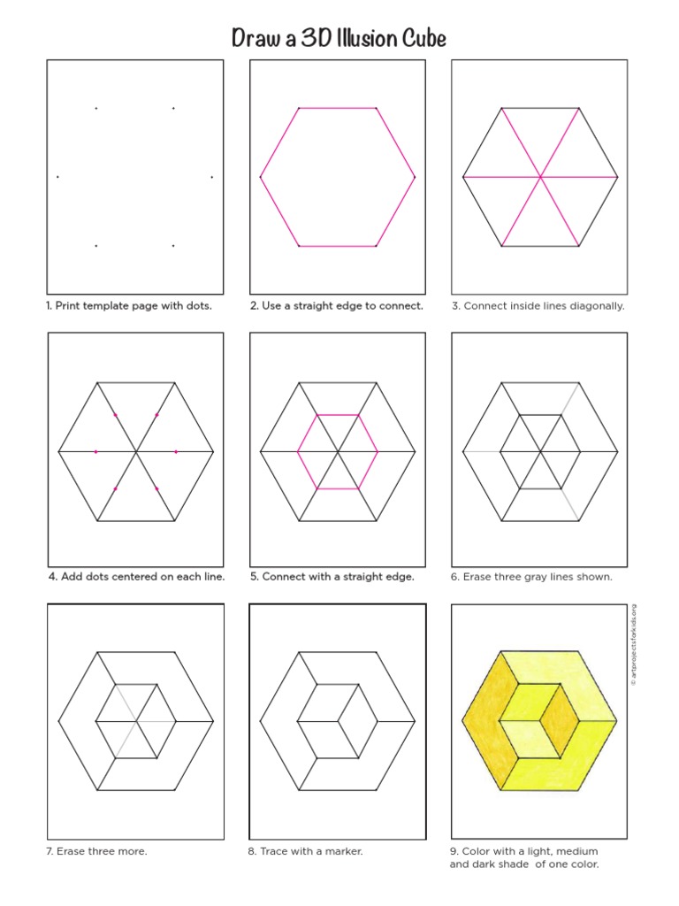 Draw 3d Illusion Cube Pdf