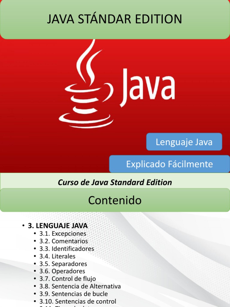 JAVA Pres 3 Lenguaje JAVA | Descargar gratis PDF | Java (lenguaje de ... JAVA Pres 3 Lenguaje JAVA | Descargar gratis PDF | Java (lenguaje de ...