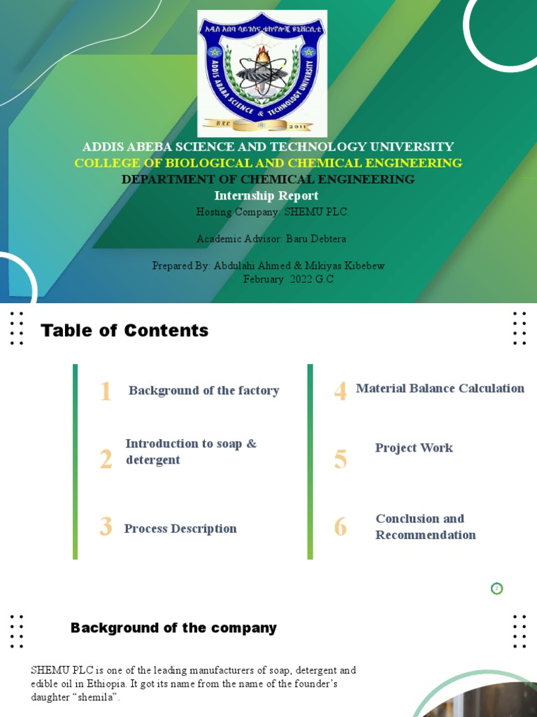 Internship Report | PDF | Recycling | Soap