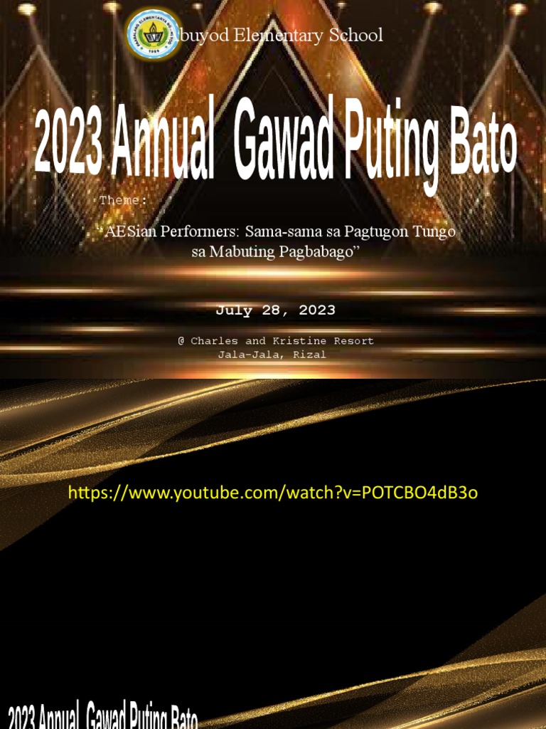 2023 Gawad Puting Bato | PDF