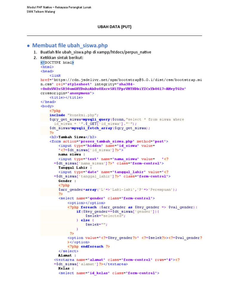 Modul 6 Update Data | PDF | Access Control | Computer Access Control