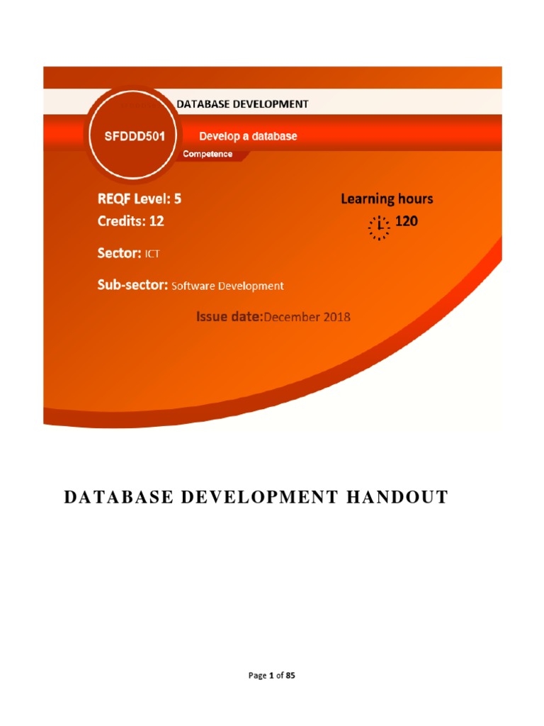 l5 Sod Database Development | PDF