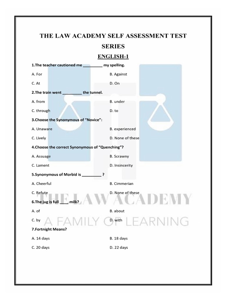 Test 1 English | PDF