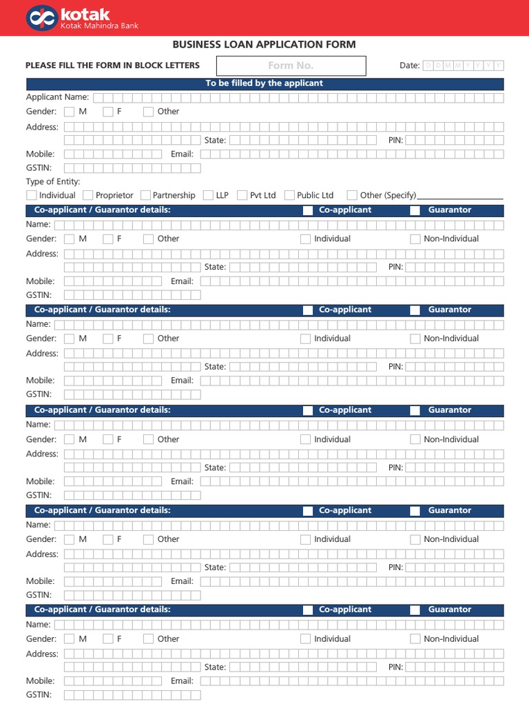 Business Loan Application Form | PDF | Interest | Banks