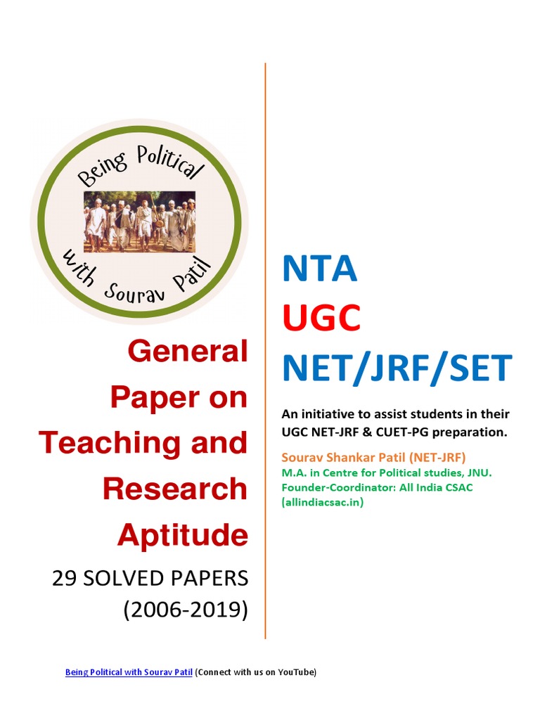 29 Solved General Papers On Teaching and Research Aptitude 2006 | PDF