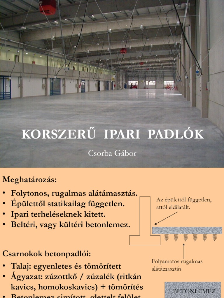 Korszerű Ipari Padlók. Csorba Gábor - PDF | PDF