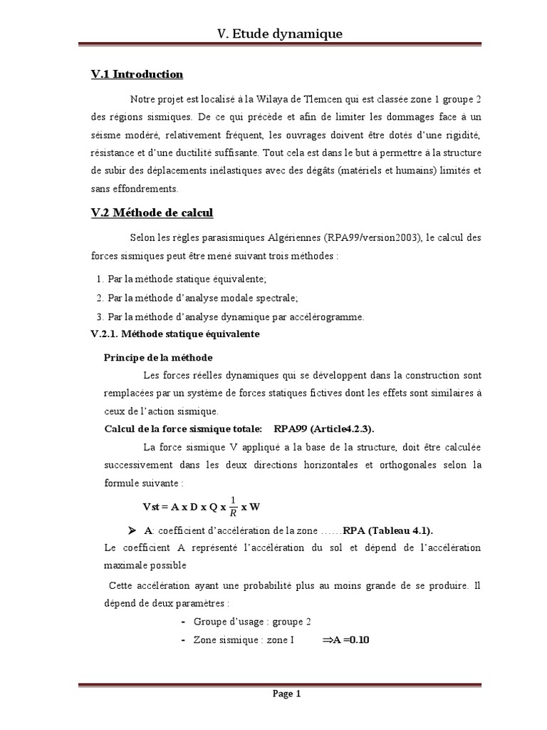 Etude Dynamique | PDF | Sciences et mathématiques | Technologie et ...