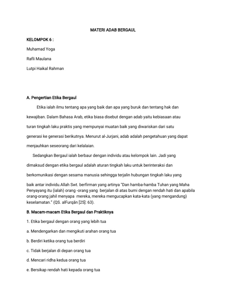 Materi Adab Ber-Wps Office | PDF | Agama & Spiritualitas