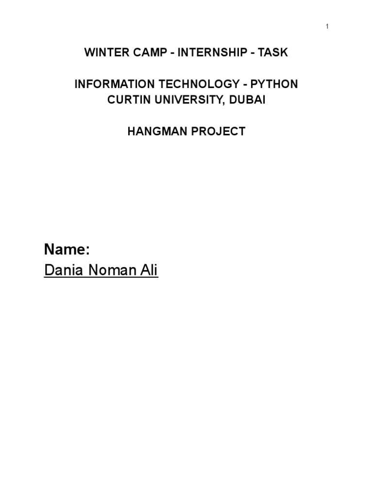 Hangman Game Documentation - With Code | Download Free PDF | Computing Hangman Game Documentation - With Code | Download Free PDF | Computing