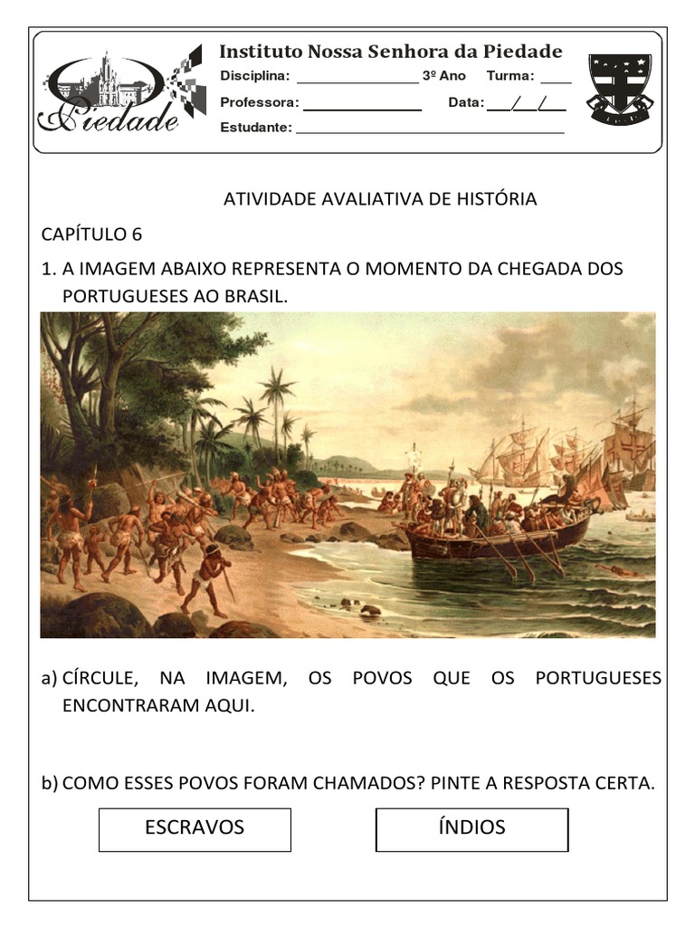 3º AVALIAÇÃO ADAPTADA HISTÓRIA CAP6 | PDF