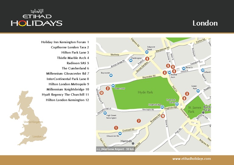 London Hotel Map Overview | PDF | Art