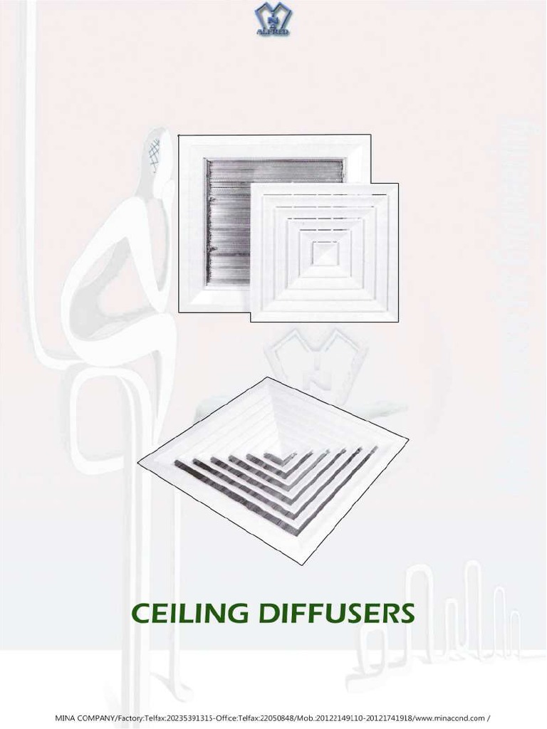 02 1,2,3 ,4 Way ceiling diffusers - Square or circular Plaque diffuser - Circular diffuser ...
