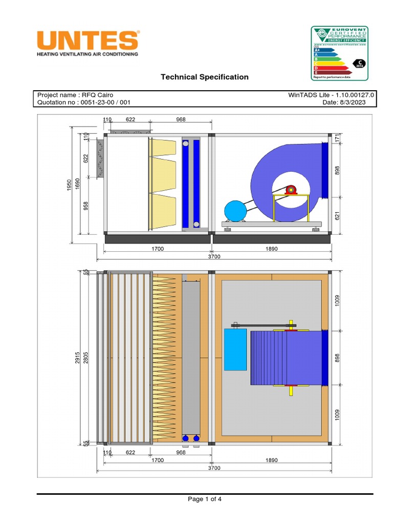 AHU Technical Selection | Download Free PDF | Pressure | Door