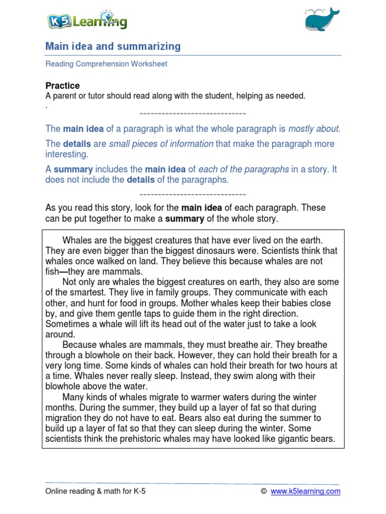 Grade 3 Main Idea B | PDF