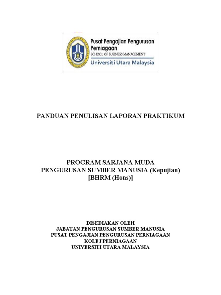 Panduan Laporan Praktikum BHRM - 2022 | PDF