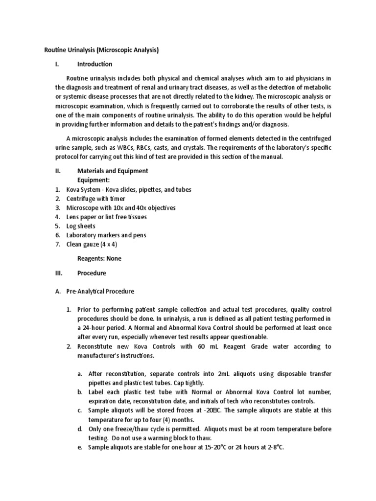 Routine Urinalysis | PDF | Medical Specialties | Clinical Medicine