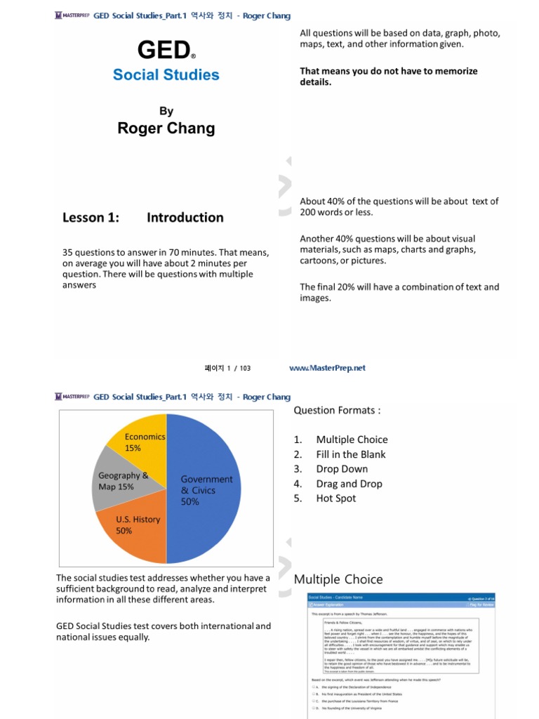 Roger Chang GED Social Studies | PDF