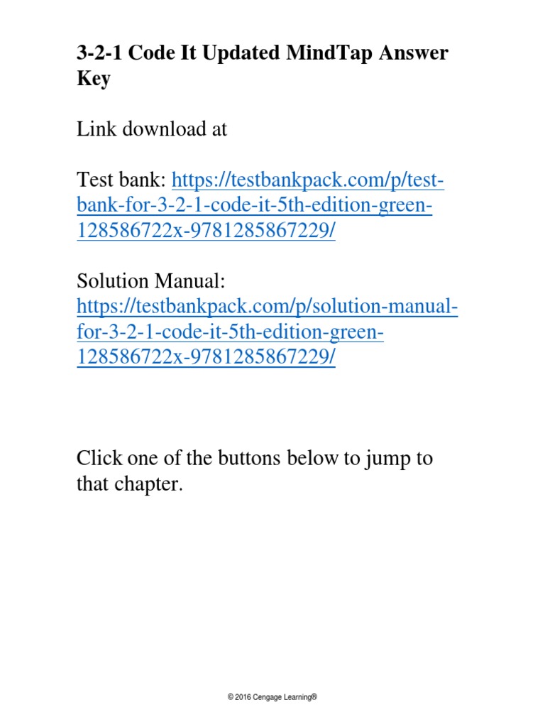 3 2 1 Code It 5th Edition Green Solutions Manual 1 | PDF | Stomach | Esophagus