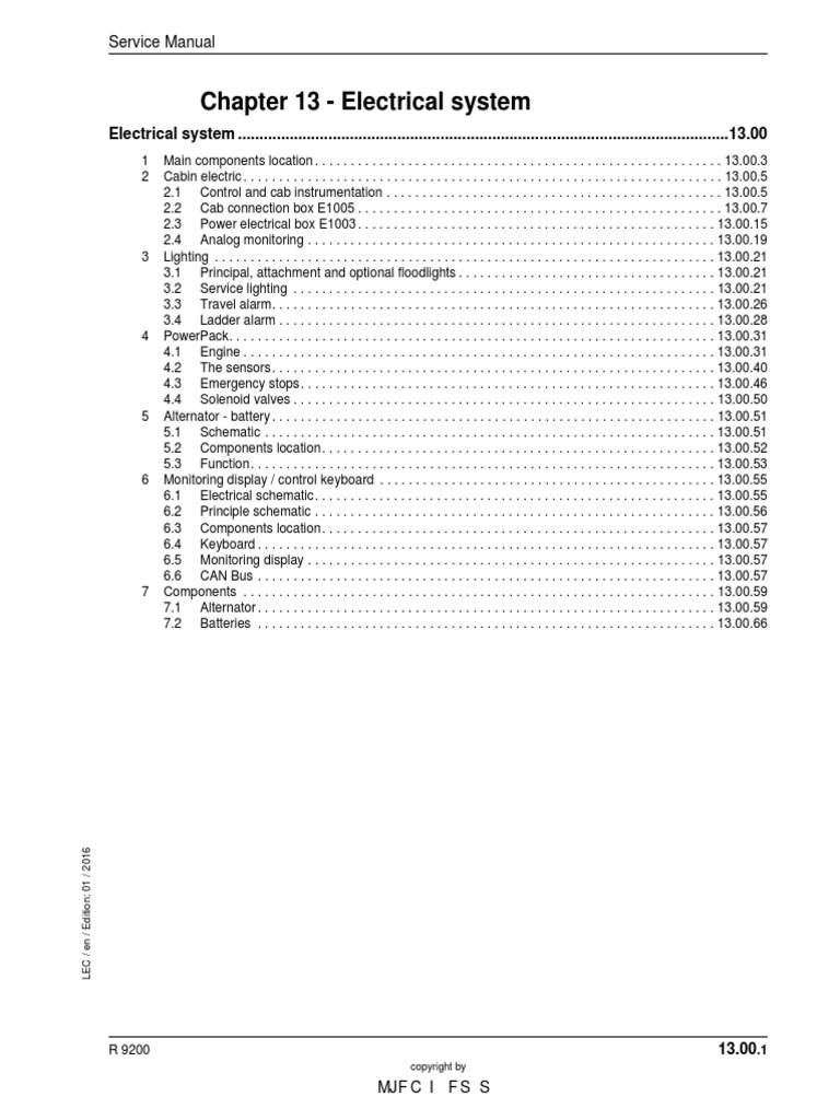 13 Electrical System | PDF