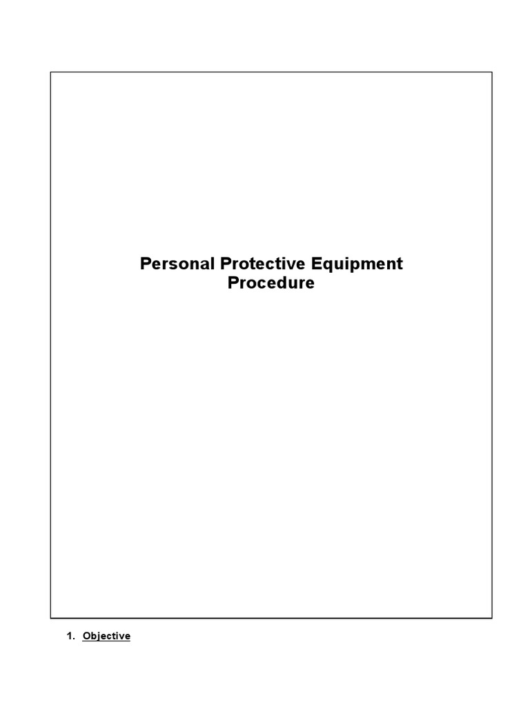 PPE Procedure | PDF