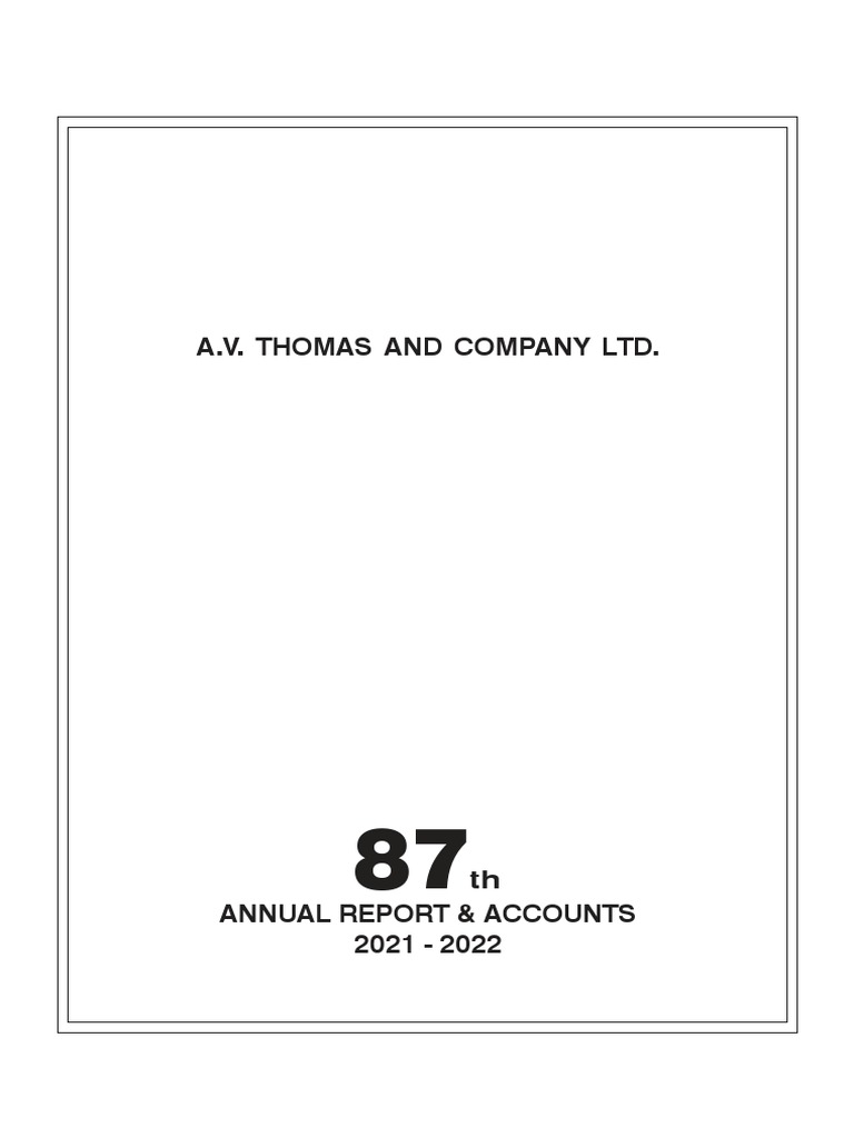 AV Thomas and Co LTD AR 2022 | PDF | Electronic Voting | Dividend