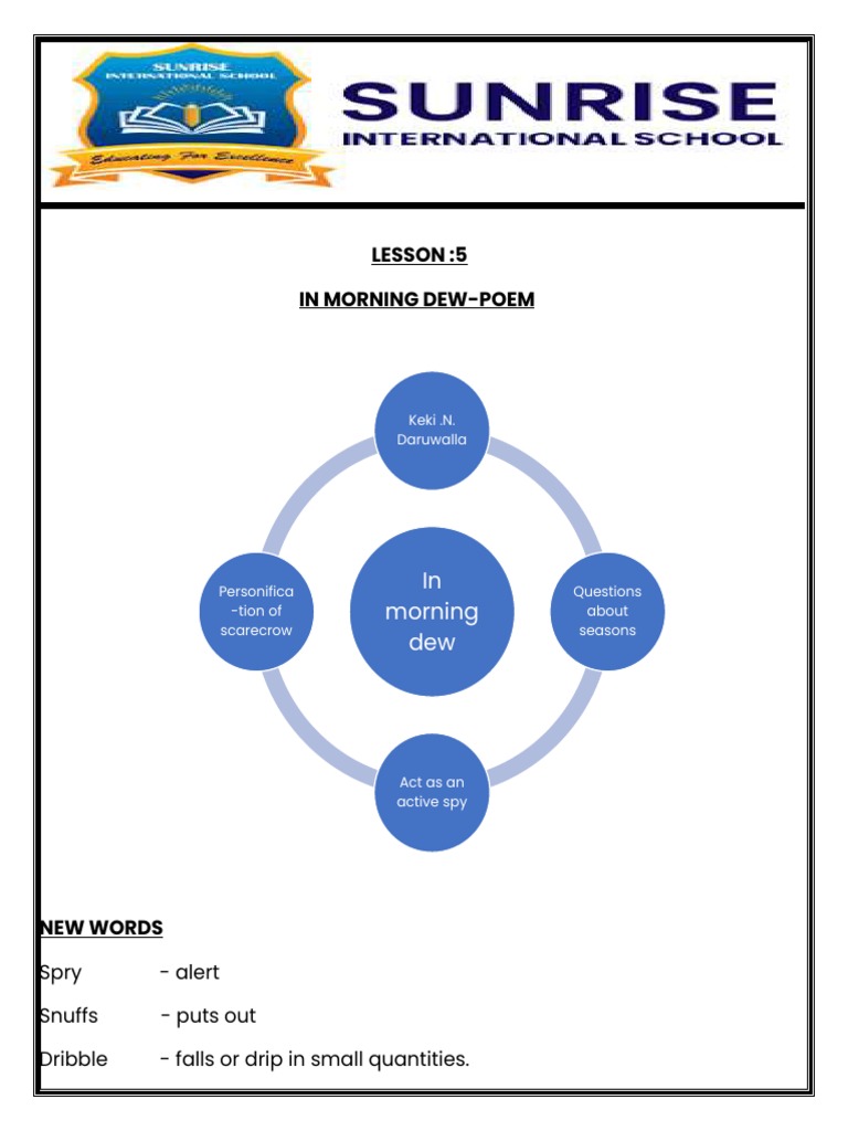 In Morning Dew-Notes | PDF | Language Arts & Discipline