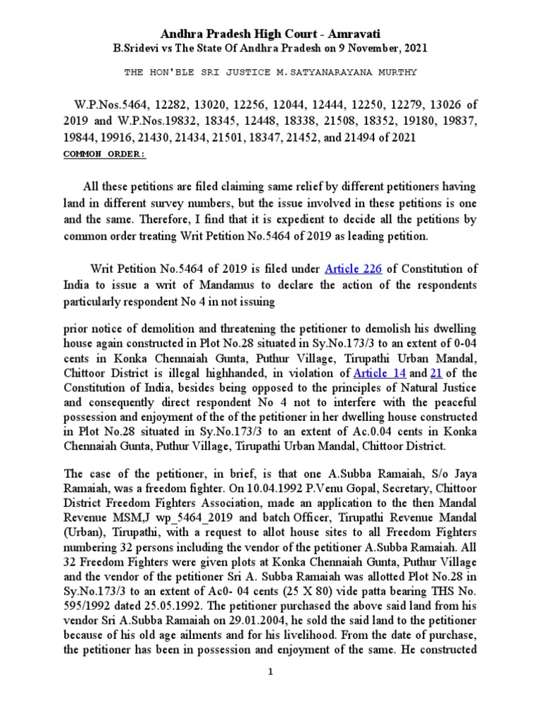 Order | PDF | Mandamus | Writ