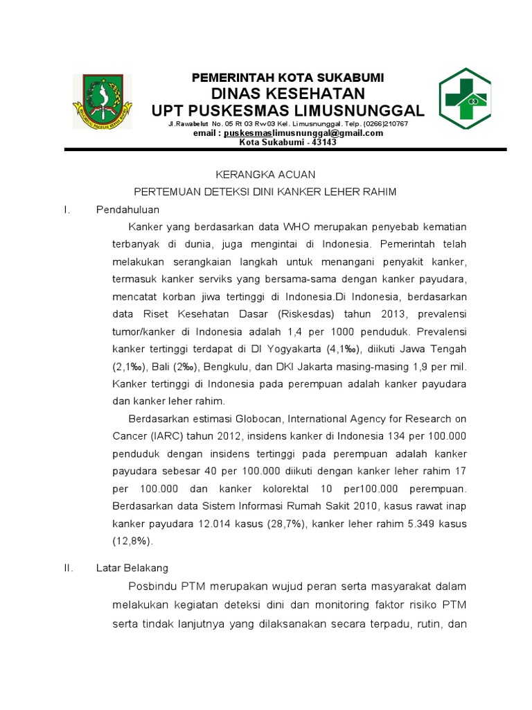 Kak Pertemuan Deteksi Dini Kanker Leher Rahim | PDF