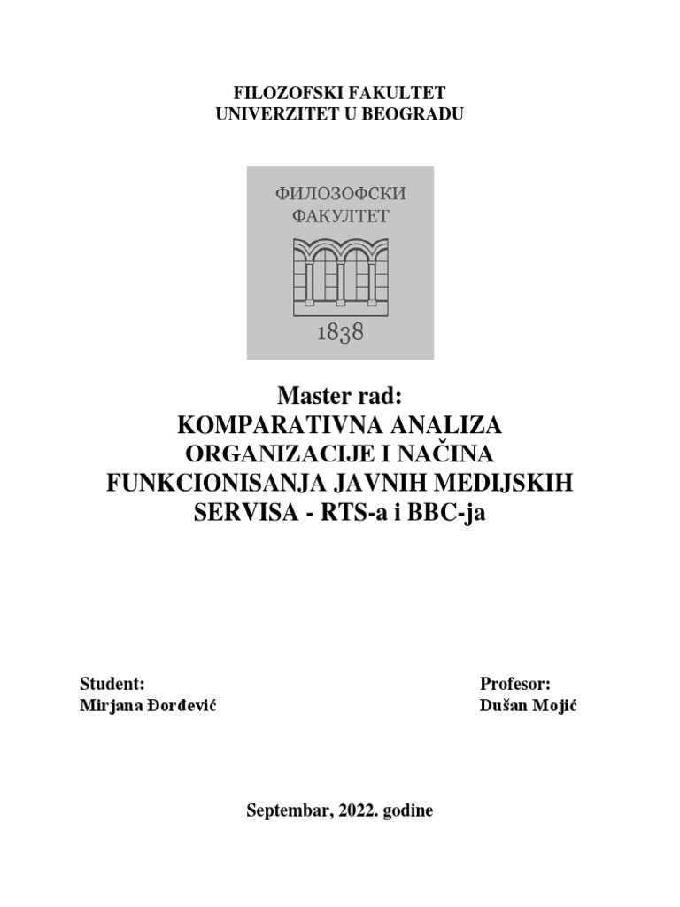 ORGANIZACIJA Master Rad Ispravljeno | PDF