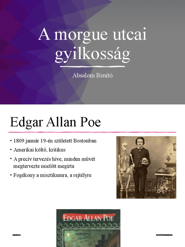 A Morgue Utcai Gyilkosság | PDF