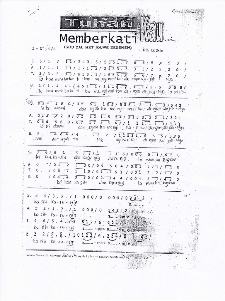 Partitur Koor Lagu Natal dan Rohani | PDF