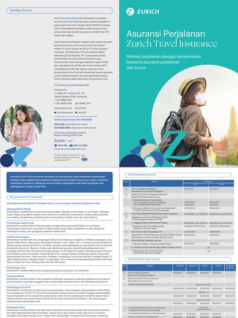Brosur Zurich Travel Insurance Final | PDF