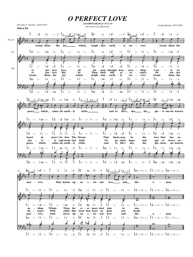 O Perfect Love. | PDF