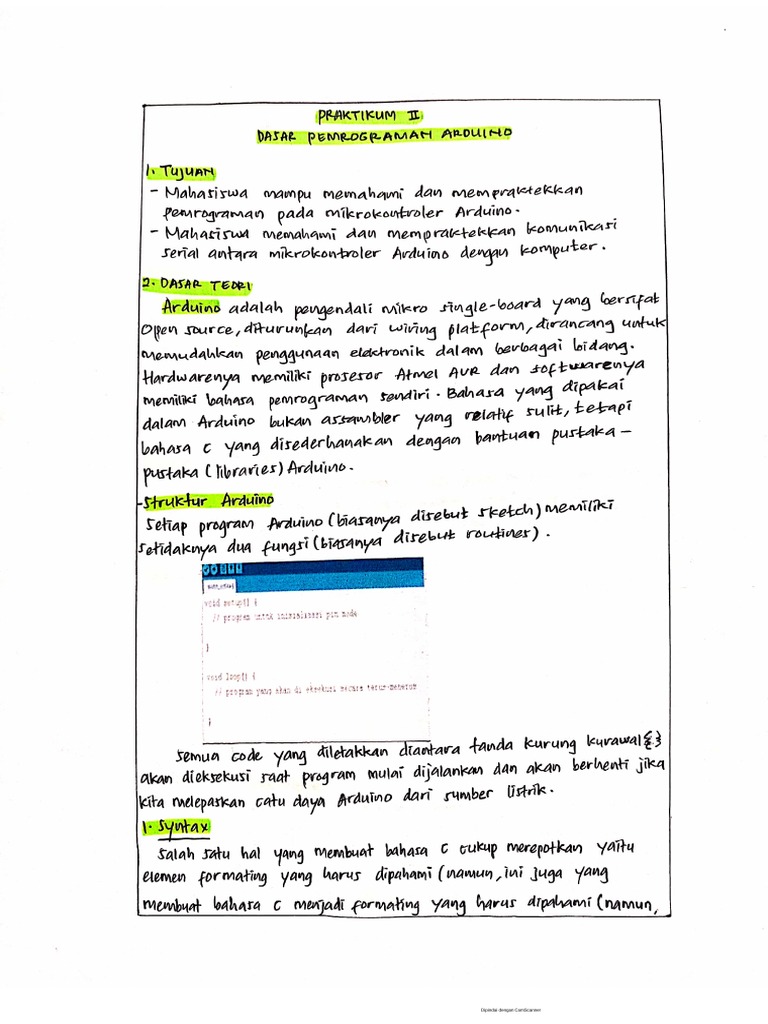 Job Ke2 Dasar Pemrograman Arduino | PDF