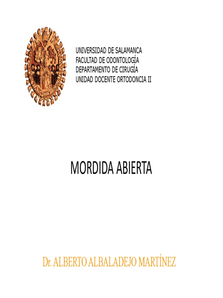 Mordida Abierta Lateral: Definición y Clasificación | PDF | Ortodoncia ...