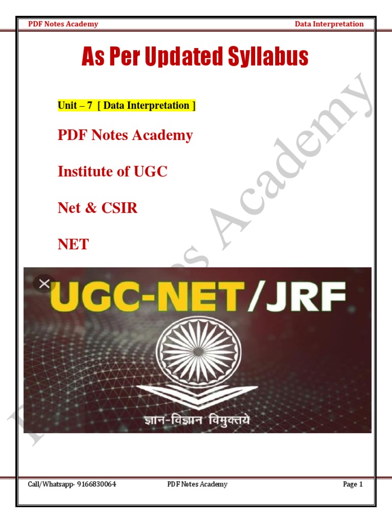 UGC NET Data Interpretation Notes | PDF | Histogram | Pie Chart