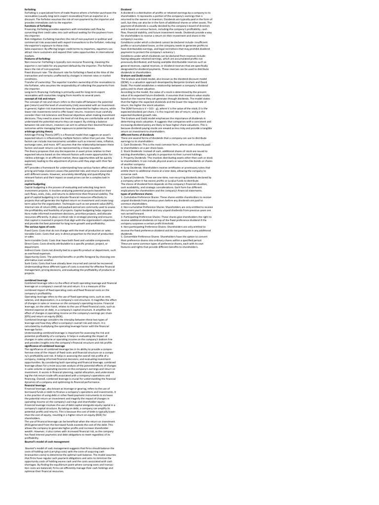 Forfaiting: Trade Finance Explained | PDF