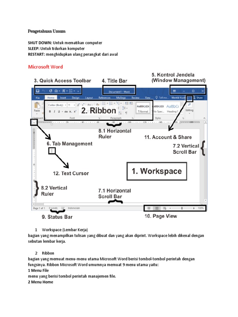 Bagian Bagian Microsoft Word | PDF