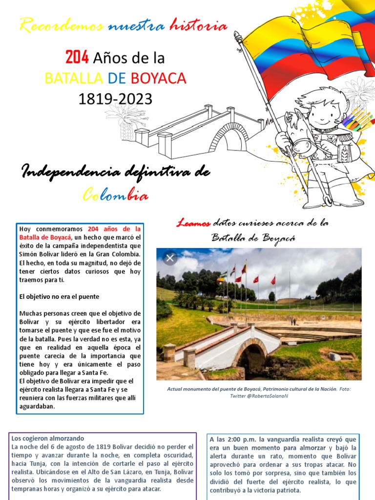 Taller Formativo 7 de Agosto Batalla de Boyaca | PDF