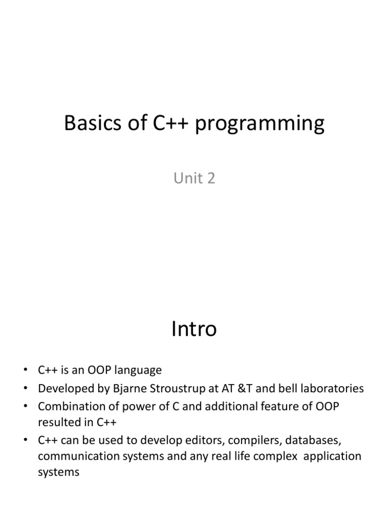 Unit 2 Basics of C Programming | PDF | Pointer (Computer Programming) | C++