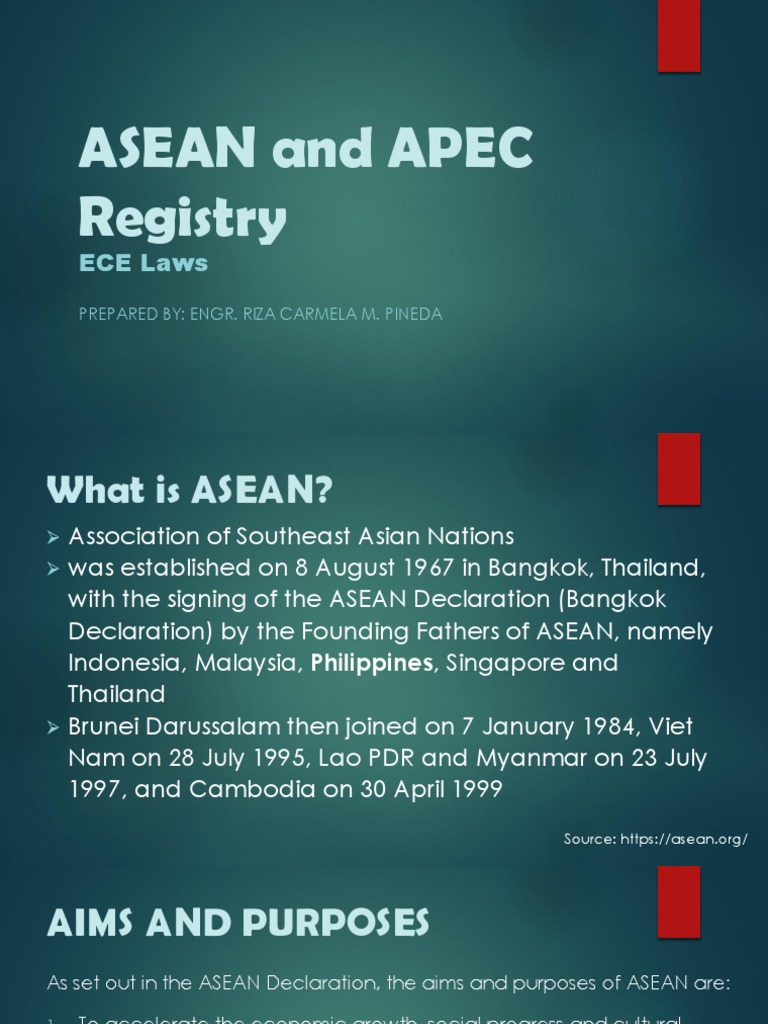 ASEAN and APEC Registry | PDF