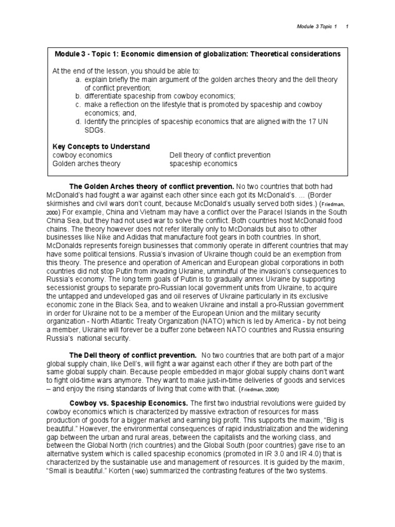 Module 3 Topic 1 Theoretical Considerations | PDF | Resource | Market (Economics)
