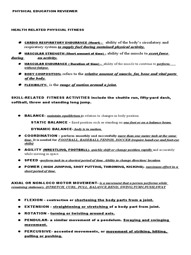 Comprehensive Physical Education Guide | PDF | Ballroom Dance | Volleyball