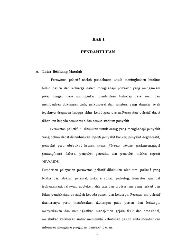 Makalah Perawatan Paliatif | PDF