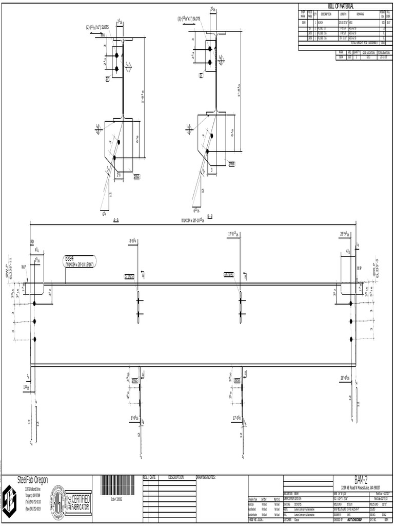 Tekla Structures Drawing - A (B894) | PDF