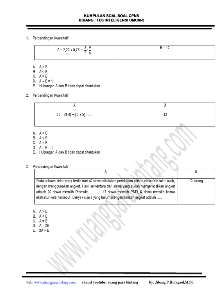 Soal CPNS 2 Tiu | PDF