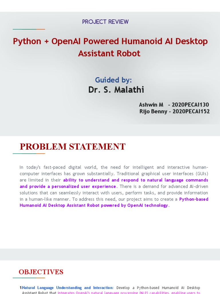 Python + OpenAI Powered Humanoid AI Desktop Assistant Robot Guided by ...