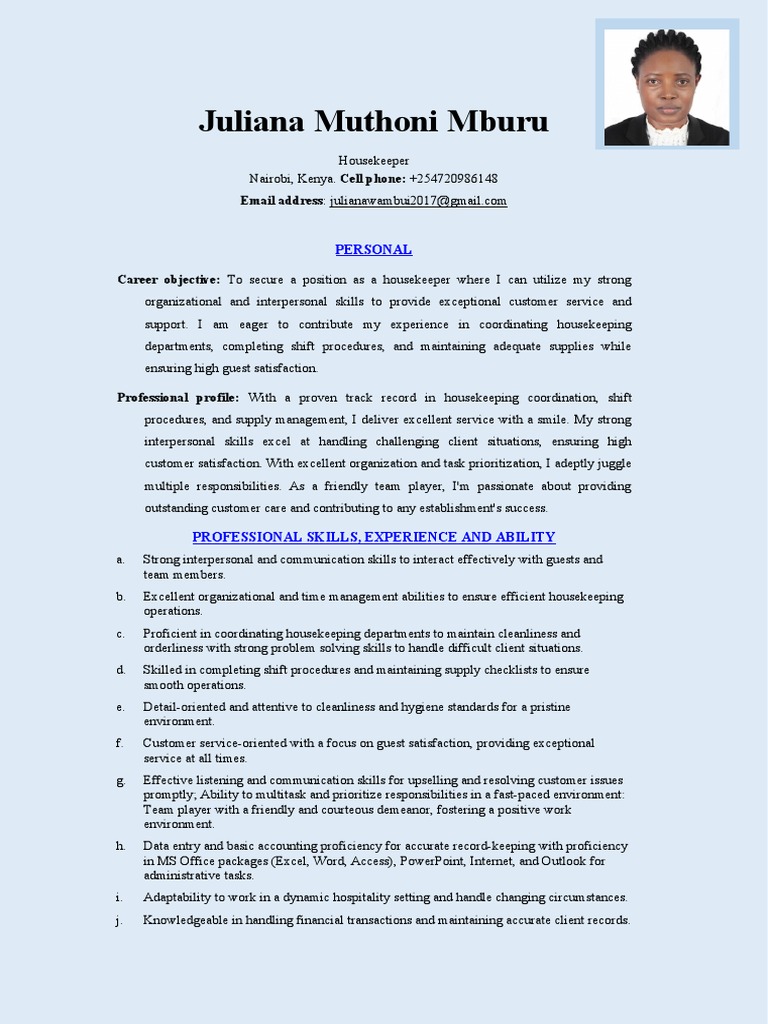 Juliana Muthoni Mburu CV2 | PDF
