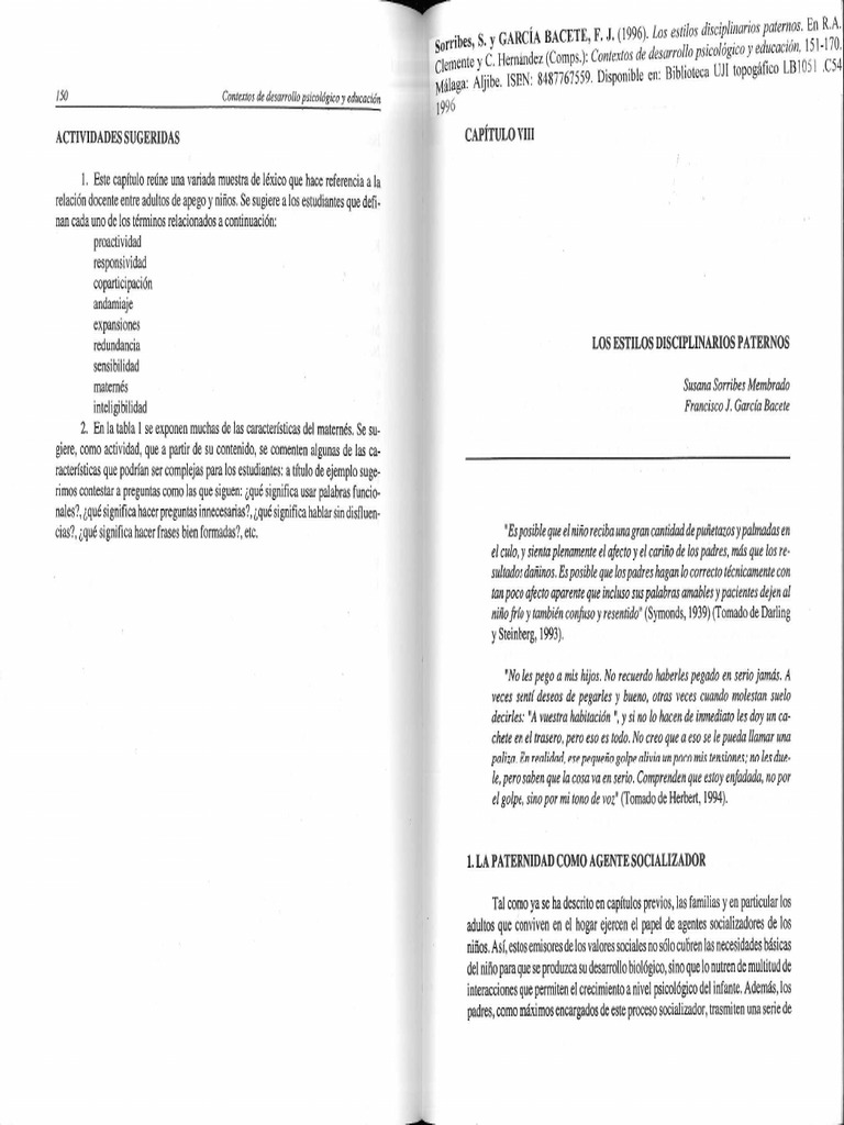 DACC - Lect2 1 Estilos Disciplinarios Paterno | PDF