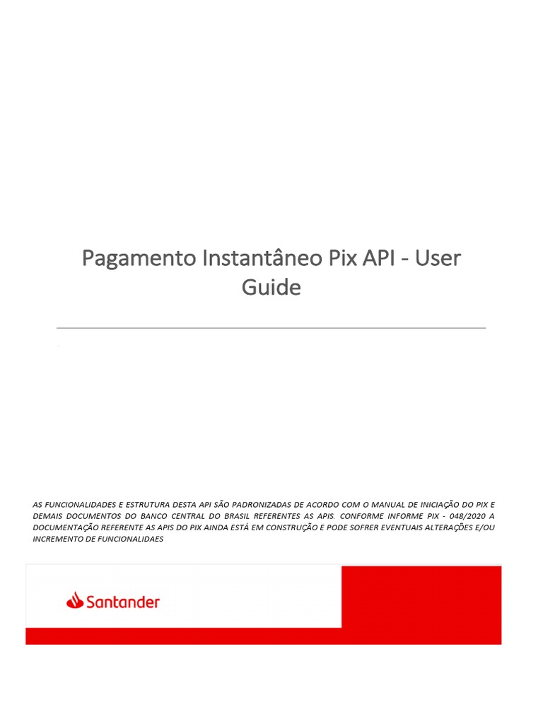 Santander Api Qrcode User Guide v009 | PDF | Tecnologia bancária ...